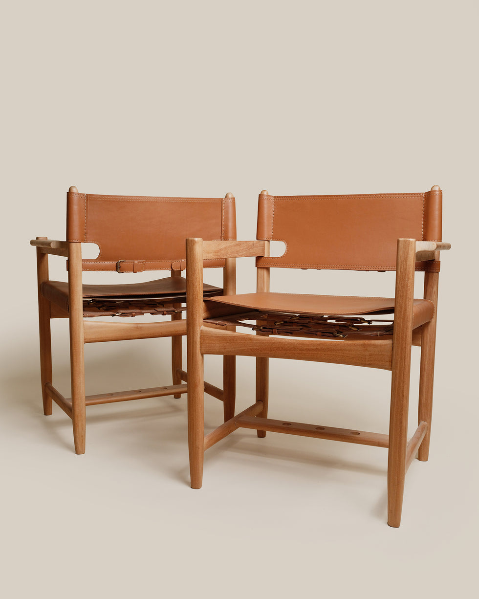 Leather Strap Safari Dining Chair – Roam Homeware